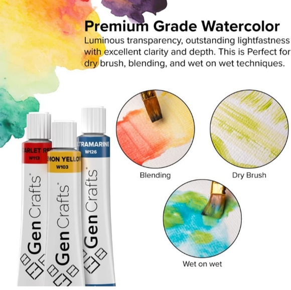 Office | Nwt Watercolor Tubes Paint Set 24 Paints Art Supplies ...